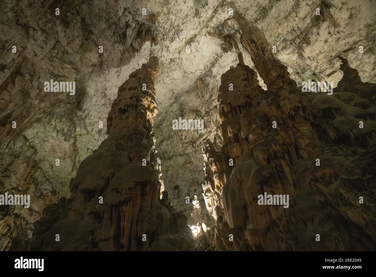 Postojna Cave (Postojnska Jama). Interior from the train ride. Slovenia ...