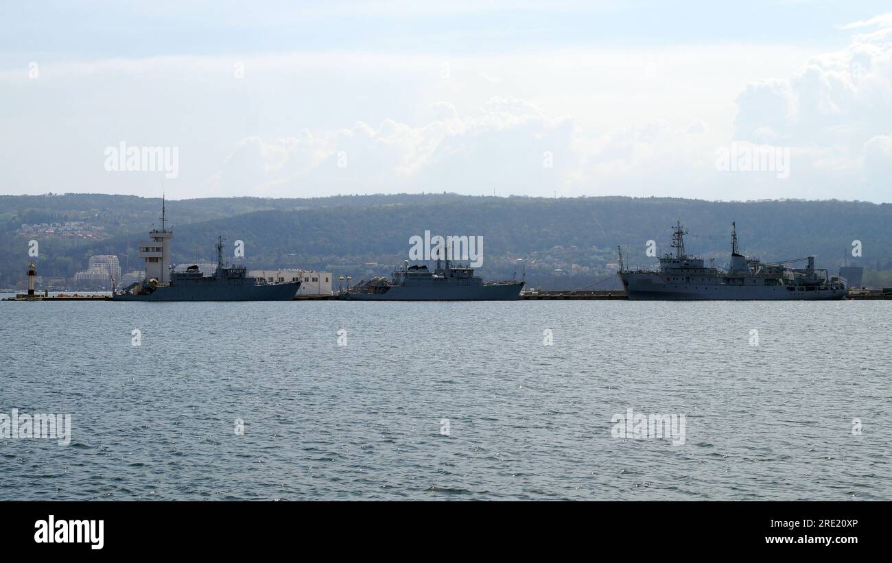naval ships in the port of Varna Bulgaria Stock Photo - Alamy