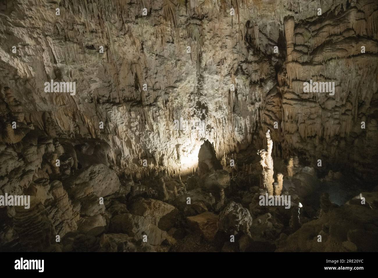 Postojna Cave (Postojnska Jama). Interior from the train ride. Slovenia ...