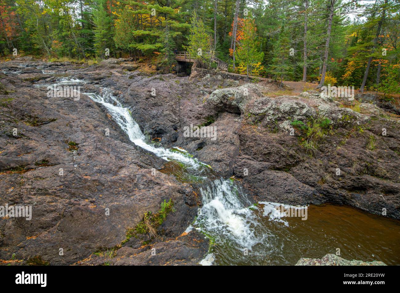 The various river features of the Amnicon River as it flows through ...
