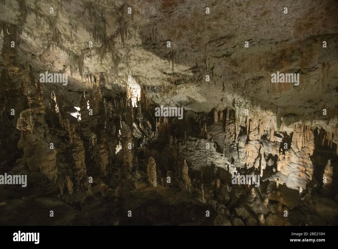 Postojna Cave (Postojnska Jama). Interior from the train ride. Slovenia ...