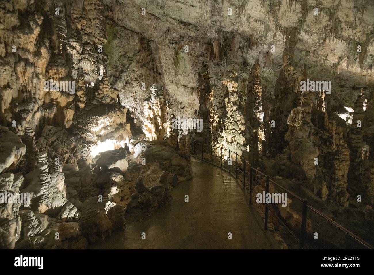Postojna Cave (Postojnska Jama). Interior from the train ride. Slovenia ...