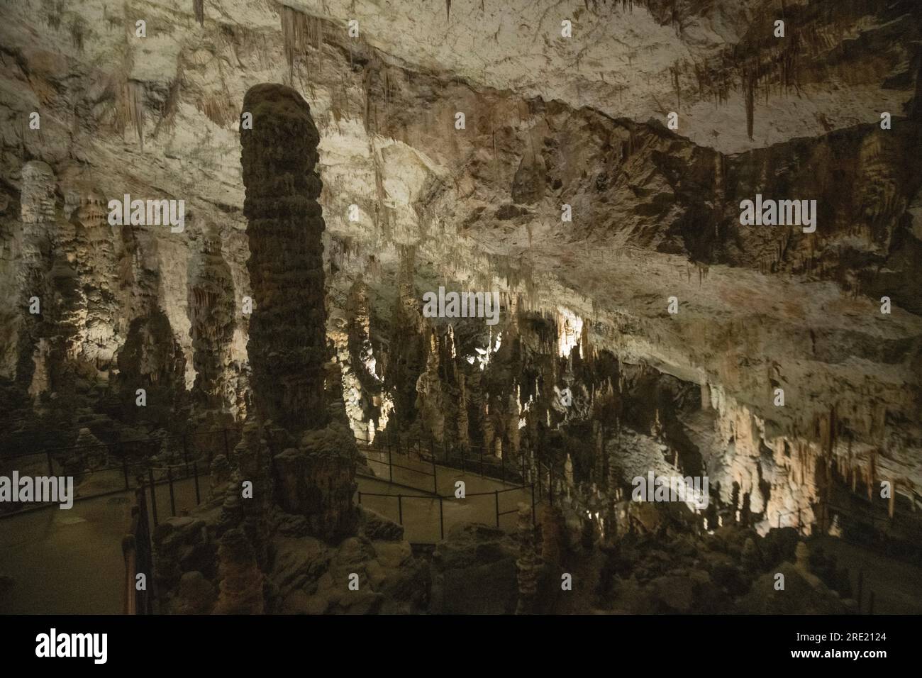 Postojna Cave (Postojnska Jama). Interior from the train ride. Slovenia ...