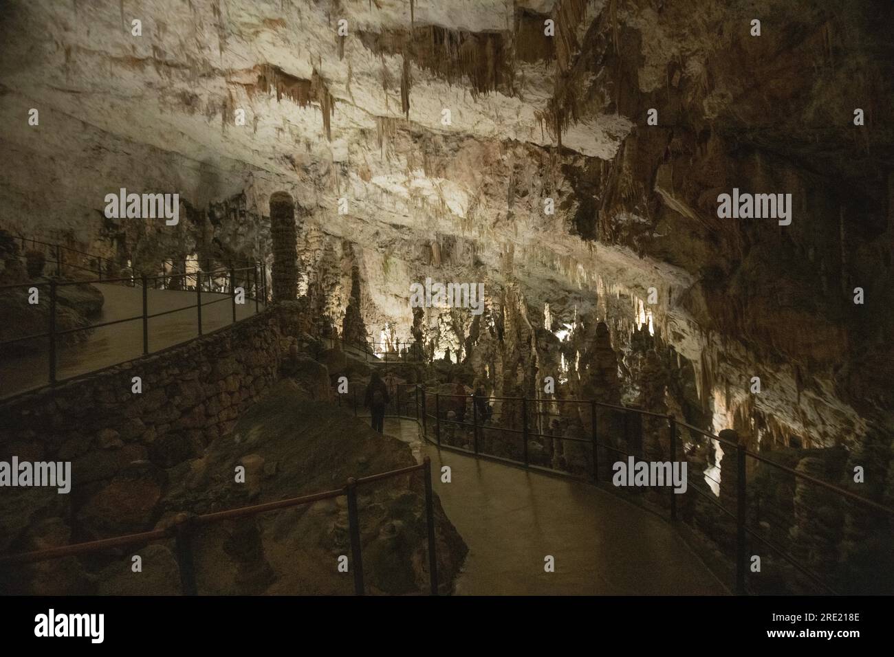Postojna Cave (Postojnska Jama). Interior from the train ride. Slovenia ...