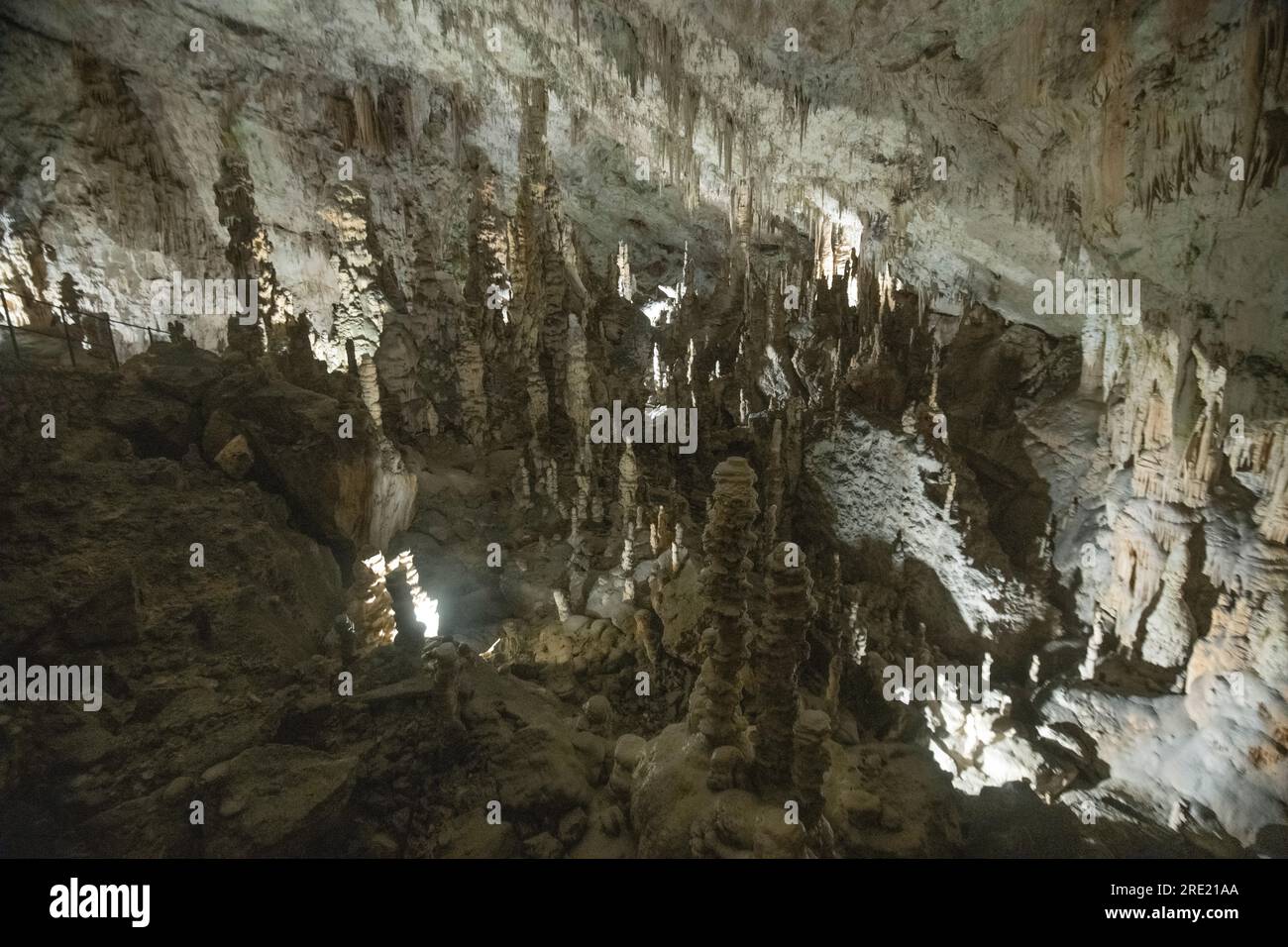 Postojna Cave (Postojnska Jama). Interior from the train ride. Slovenia ...