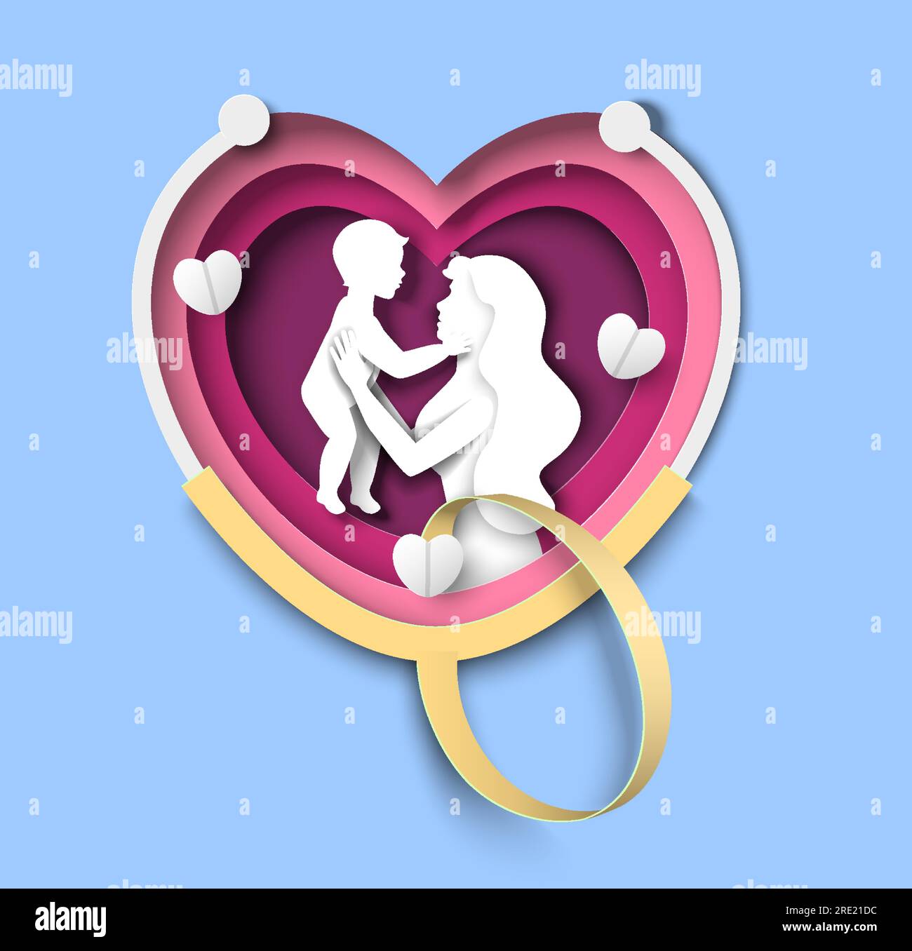 Pediatric medicine vector illustration with mother holding baby Stock ...