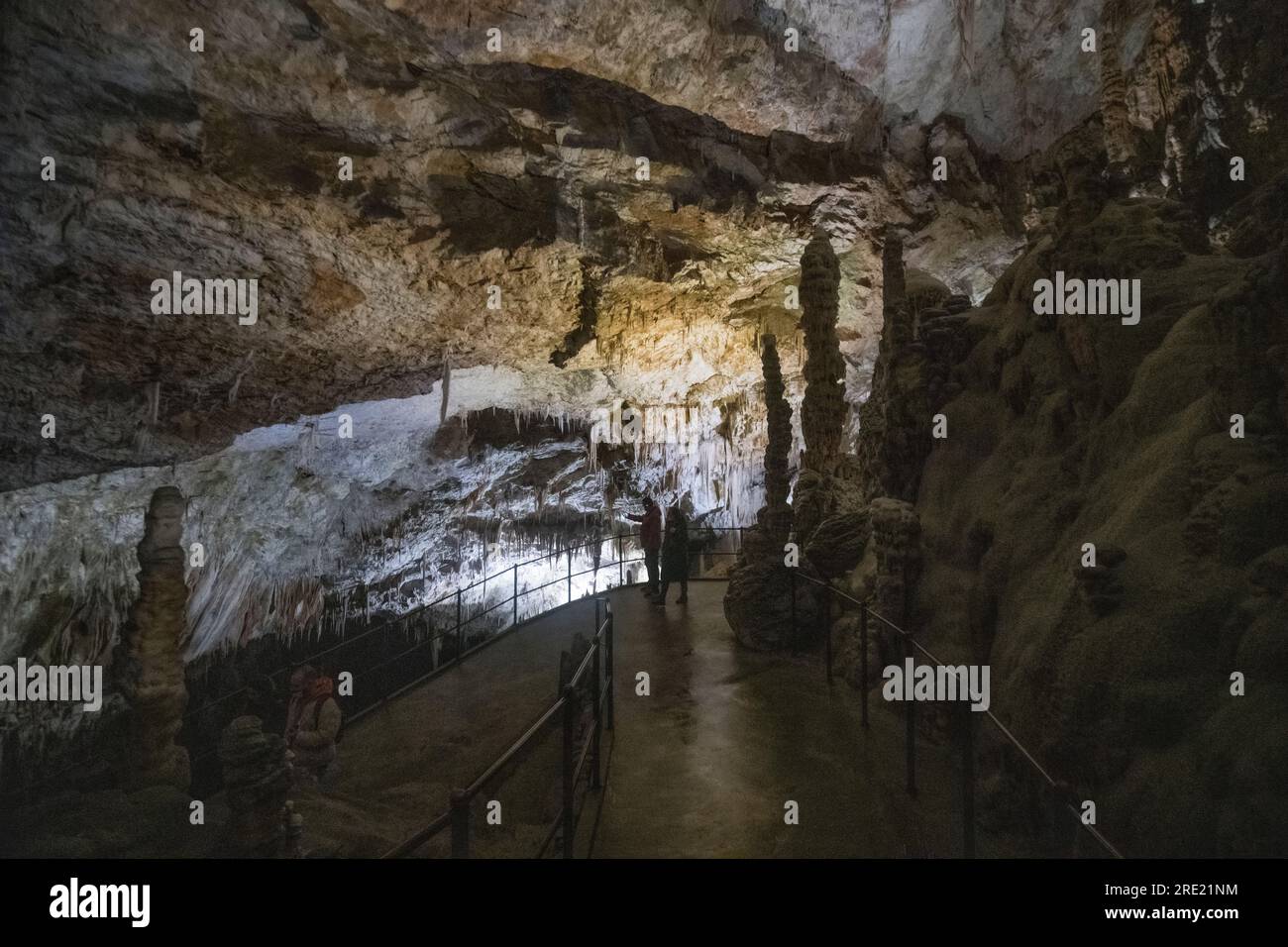 Postojna Cave (Postojnska Jama). Interior from the train ride. Slovenia ...