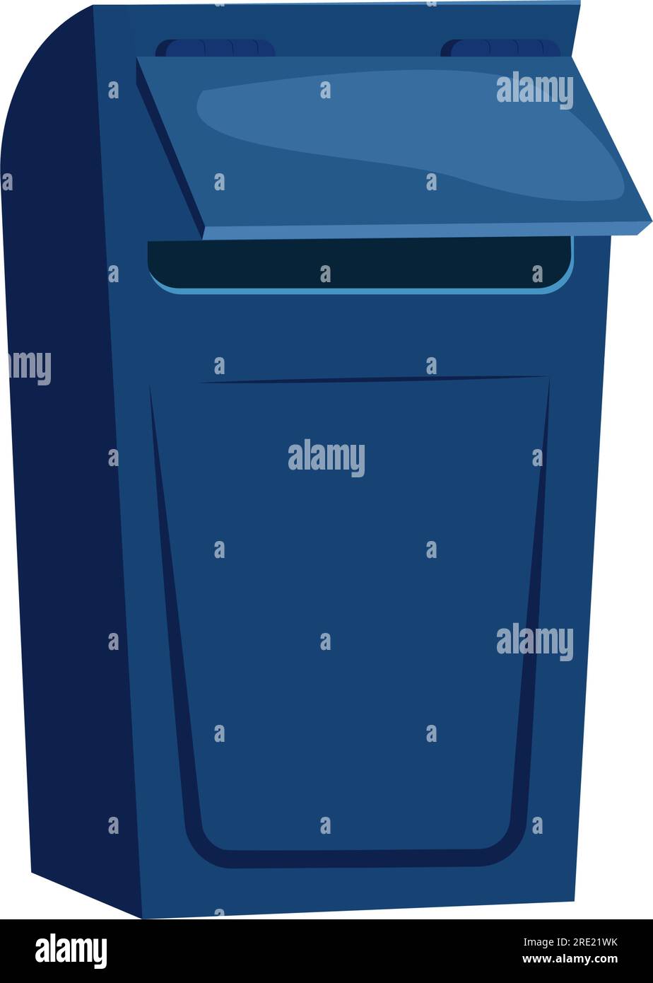 Blue metal mailbox Stock Vector Image & Art - Alamy