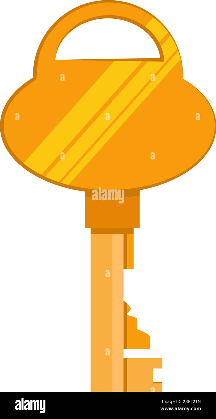Golden retro key illustration Stock Vector Image & Art - Alamy