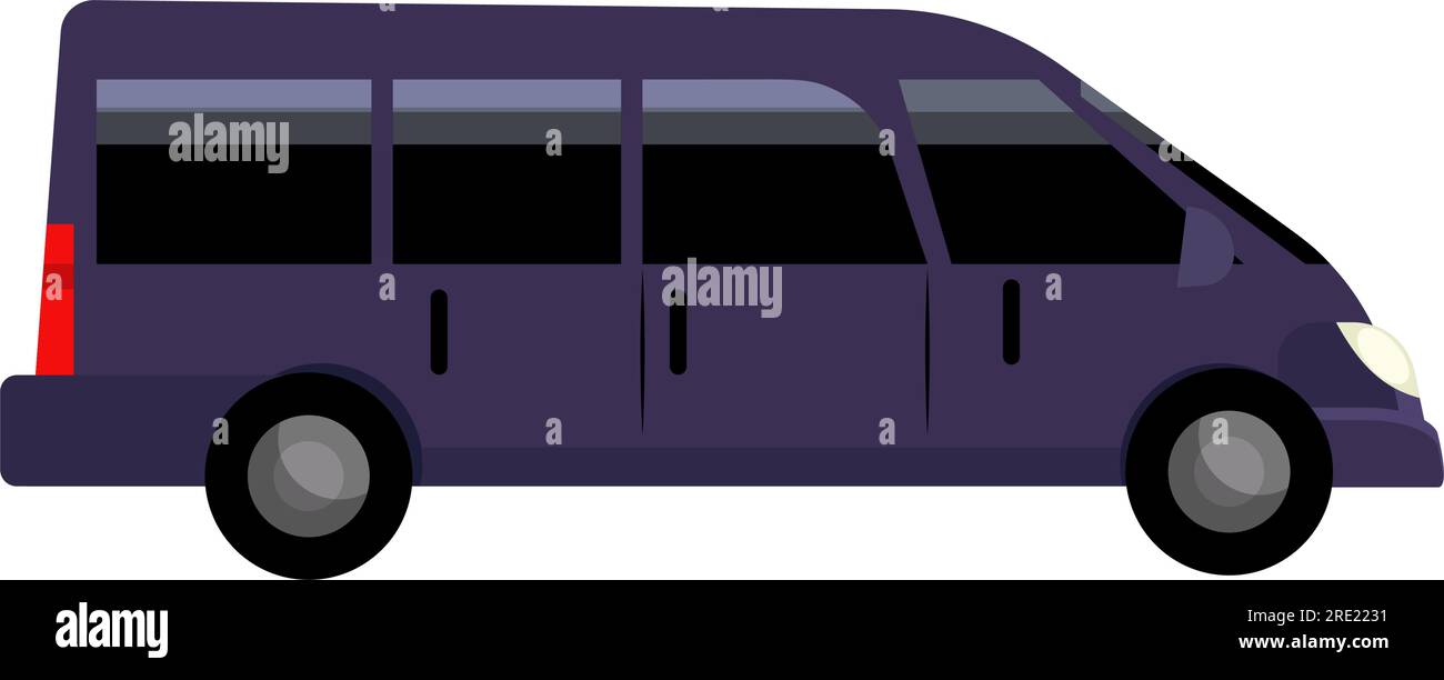 Black minivan illustration Stock Vector Image & Art - Alamy