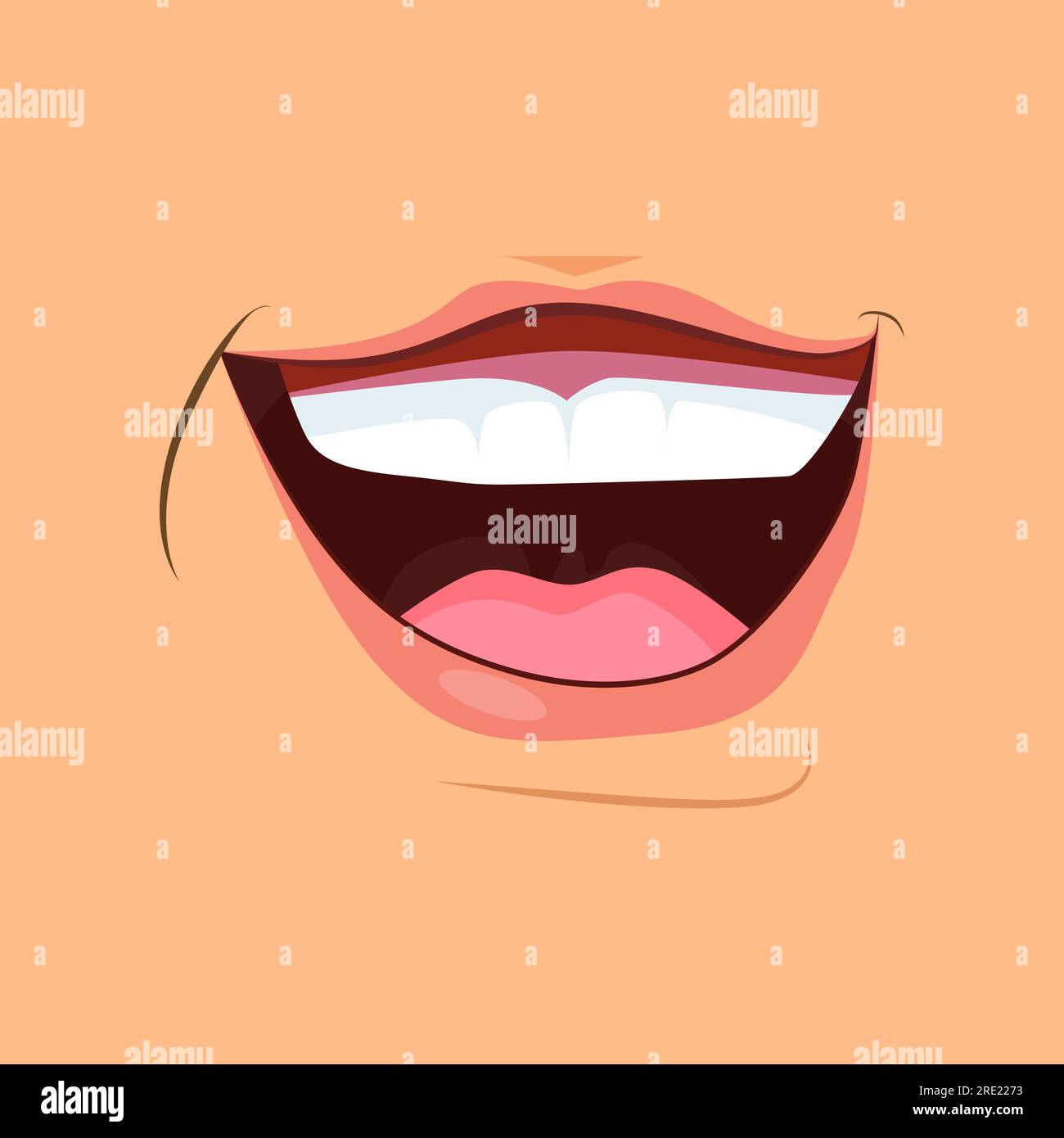 Laugh mouth illustration hi-res stock photography and images - Alamy