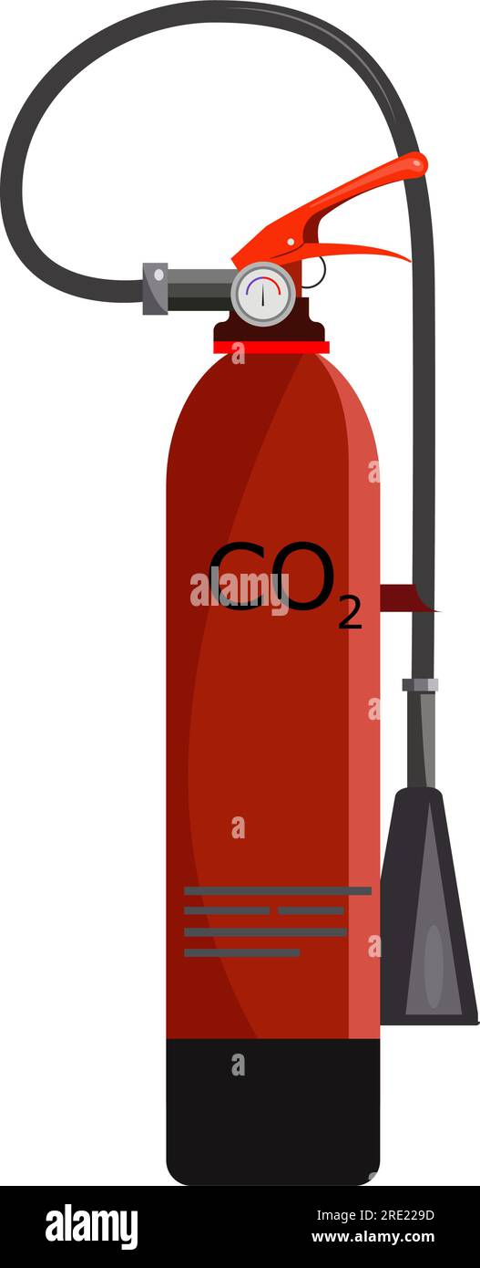 Deep red fire extinguisher illustration Stock Vector Image & Art - Alamy