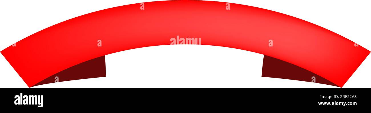 Red blank arched scroll on white background Stock Vector Image & Art ...