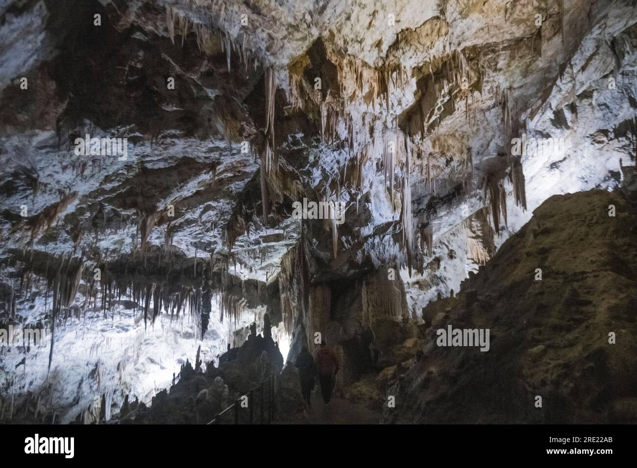 Postojna Cave (Postojnska Jama). Interior from the train ride. Slovenia ...