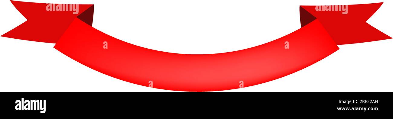 Red blank ribbon on white background Stock Vector Image & Art - Alamy