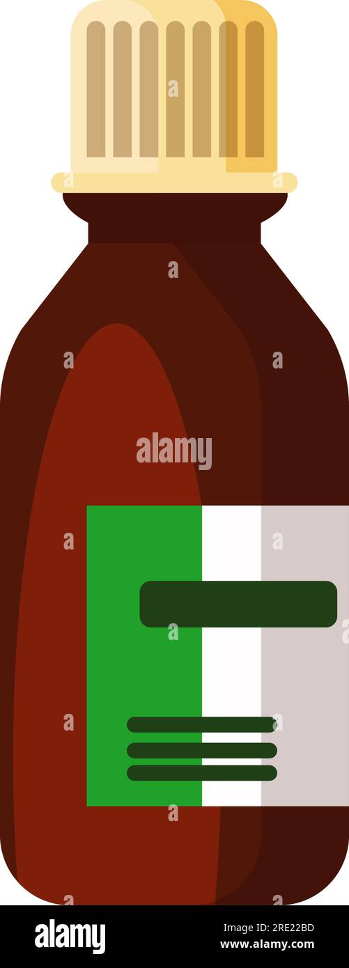 Empty brown glass medicine Stock Vector Images - Alamy
