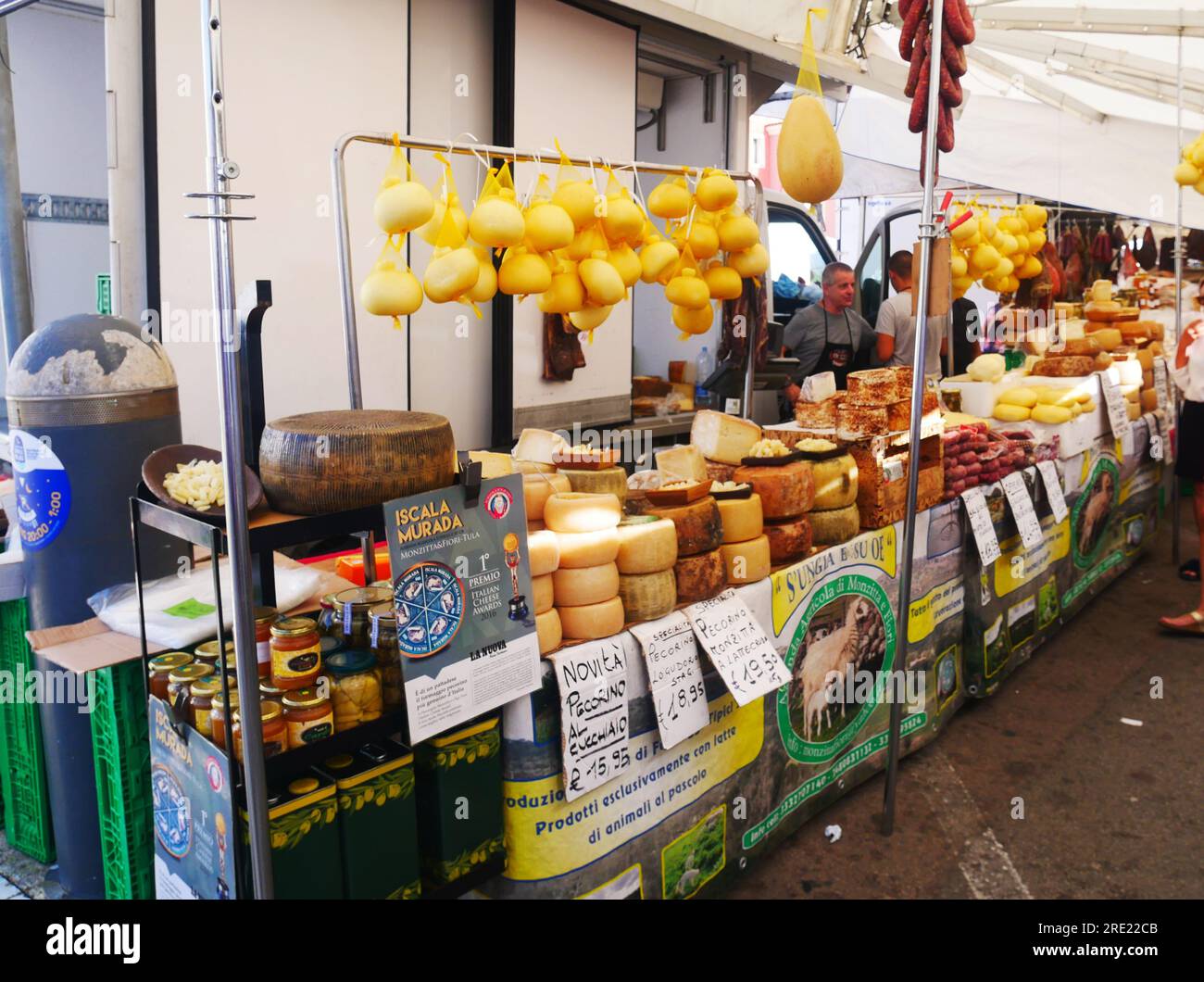 Street market in Palau, Sardinia, Italy Stock Photo - Alamy