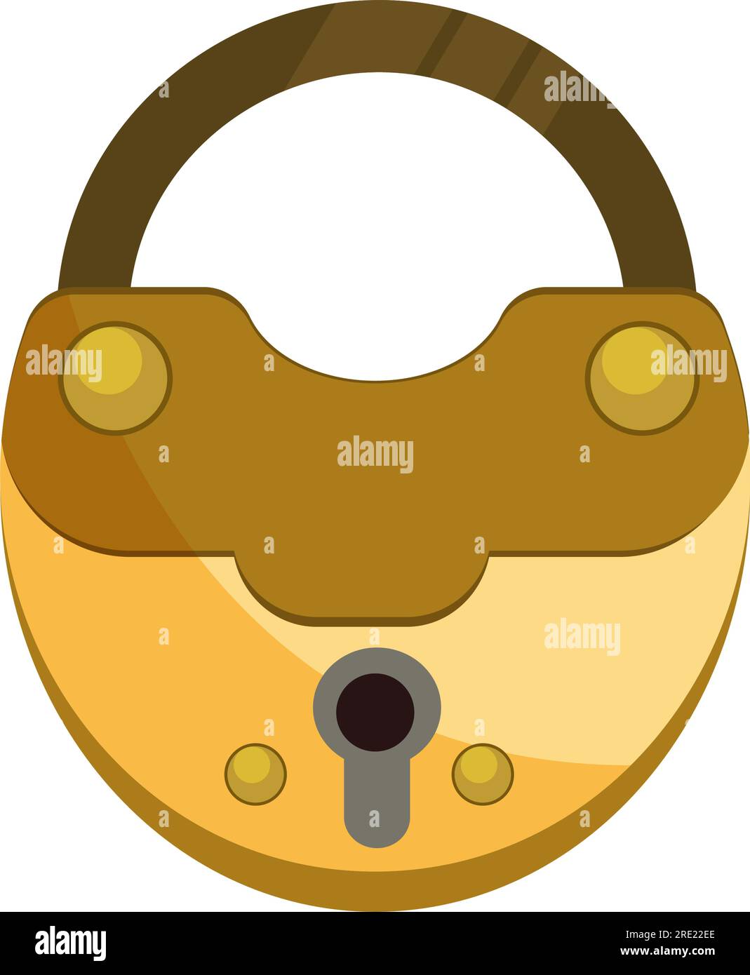 Retro golden lock illustration Stock Vector Image & Art - Alamy