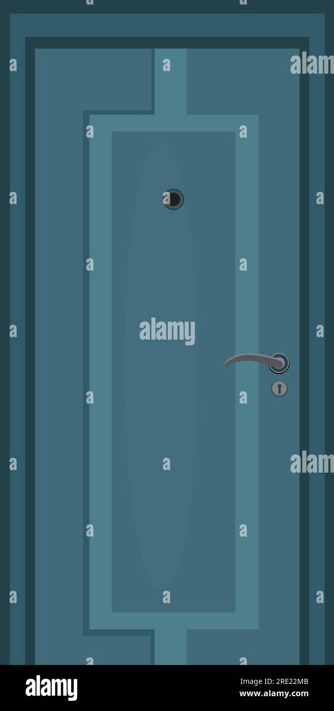 Steel door blue lock Stock Vector Images - Alamy