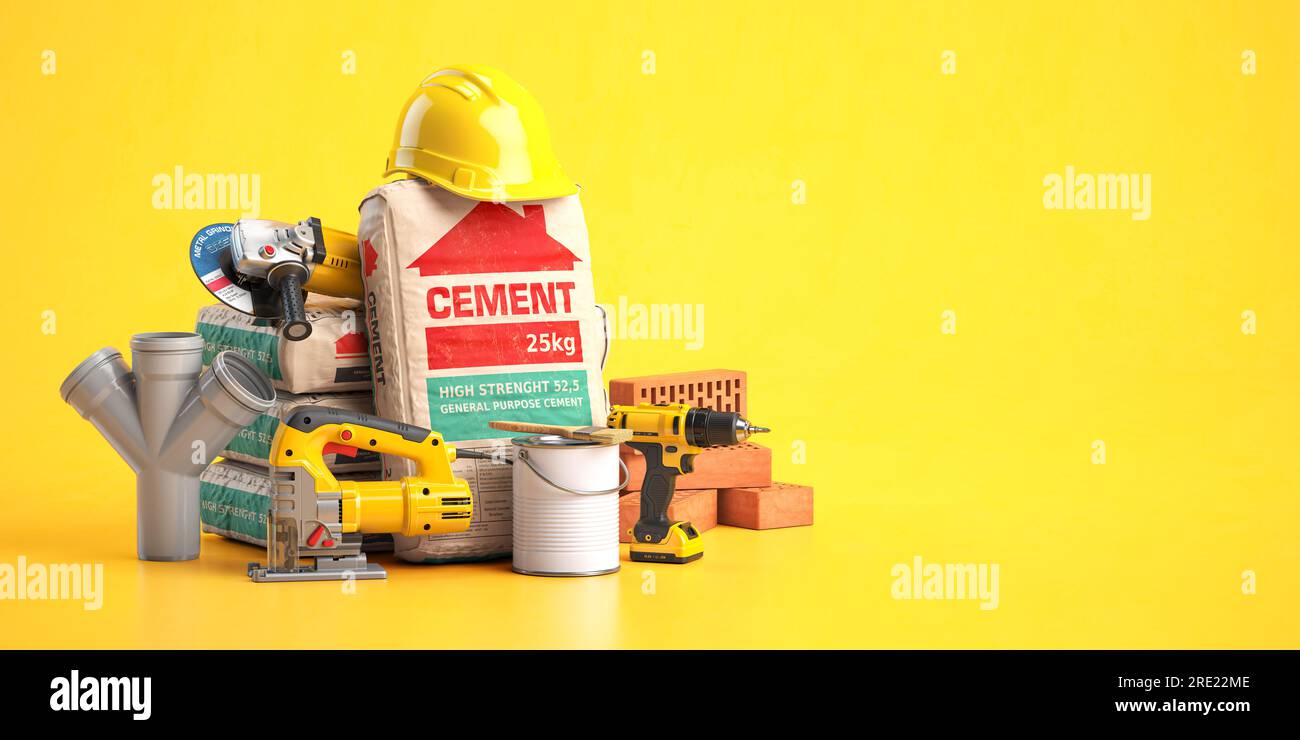 Yellow brick construction hi-res stock photography and images - Alamy