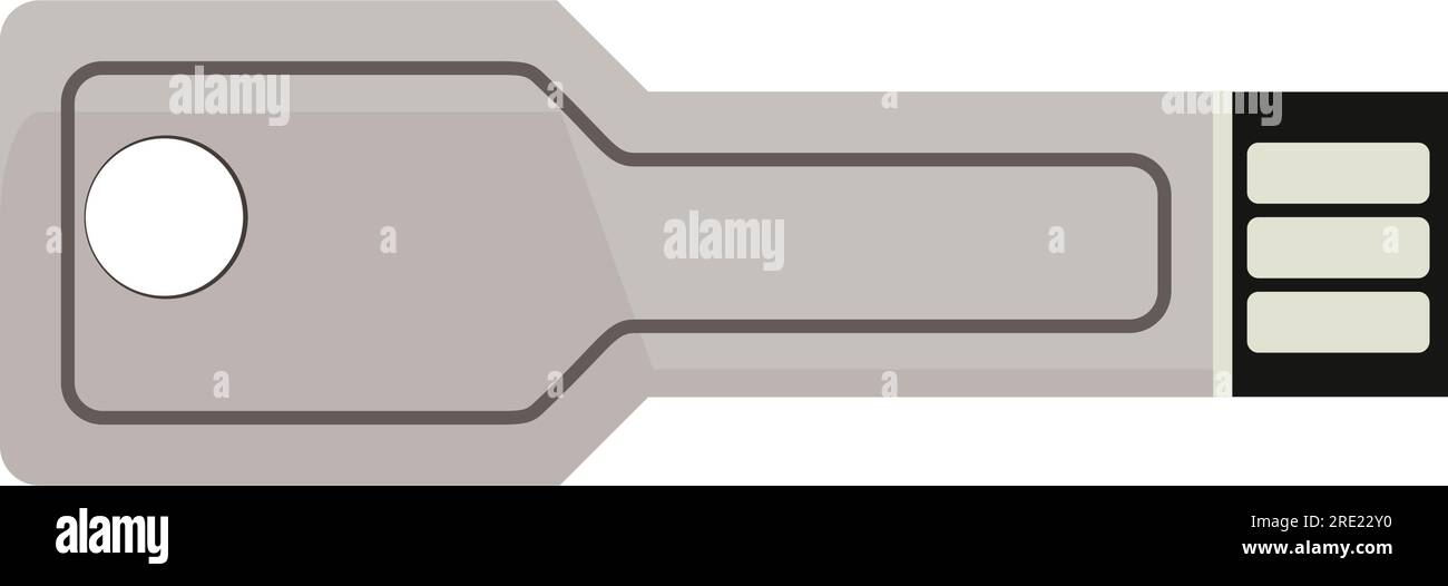 Silver key USB flash drive vector illustration Stock Vector Image & Art ...