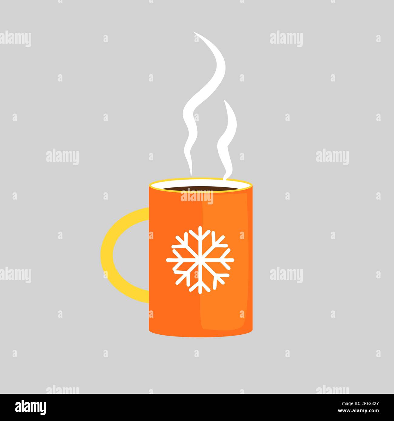 Orange winter mug illustration Stock Vector Image & Art - Alamy