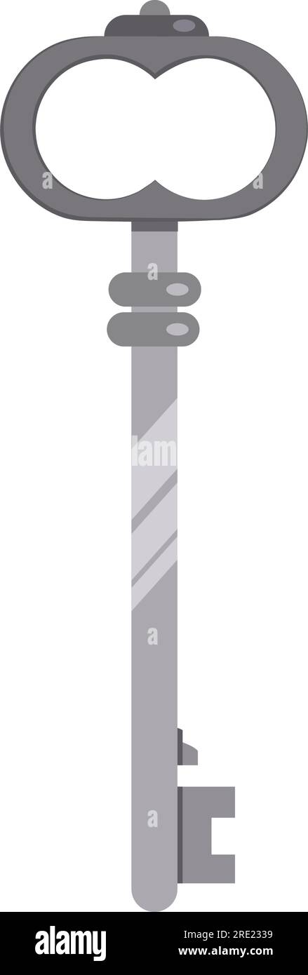 Silver vintage key illustration Stock Vector Image & Art - Alamy