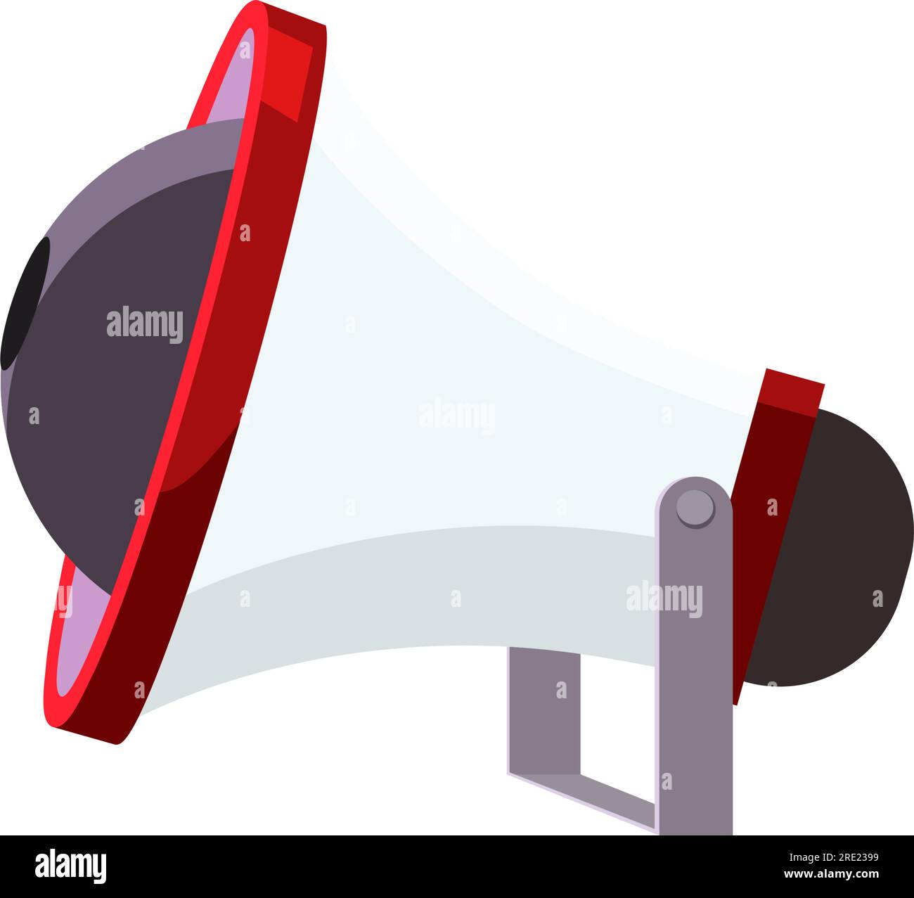 Red and white megaphone illustration Stock Vector Image & Art - Alamy