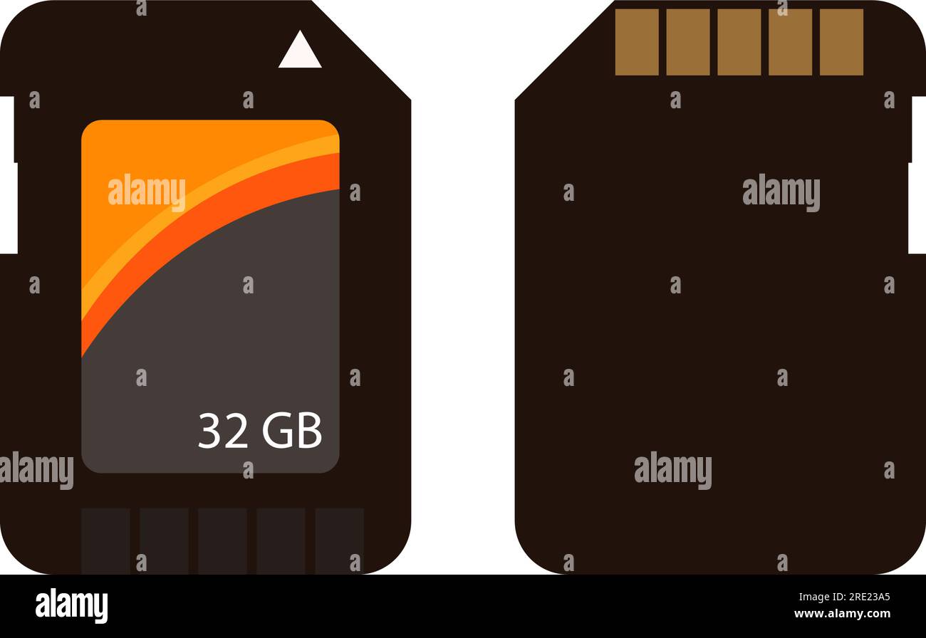 Black memory cards illustration Stock Vector Image & Art - Alamy