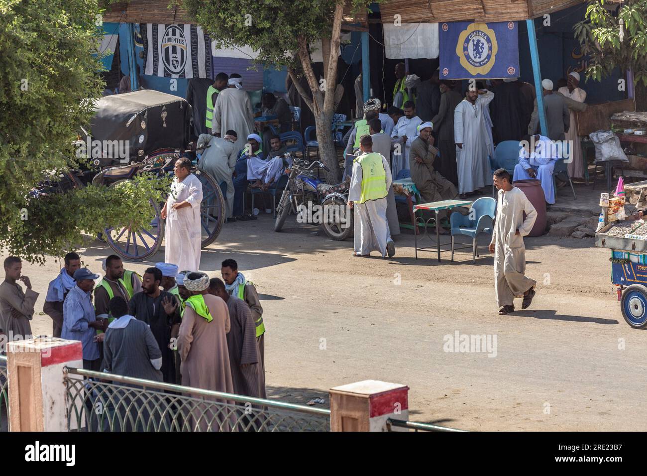 Local men at Edfu Stock Photo - Alamy