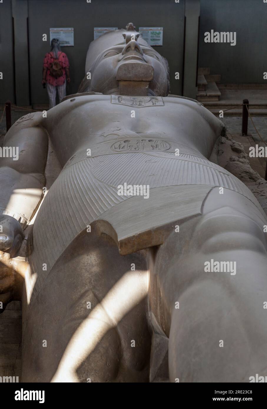 Colossal statue of Ramses II at the open-air museum in Memphis, Egypt ...