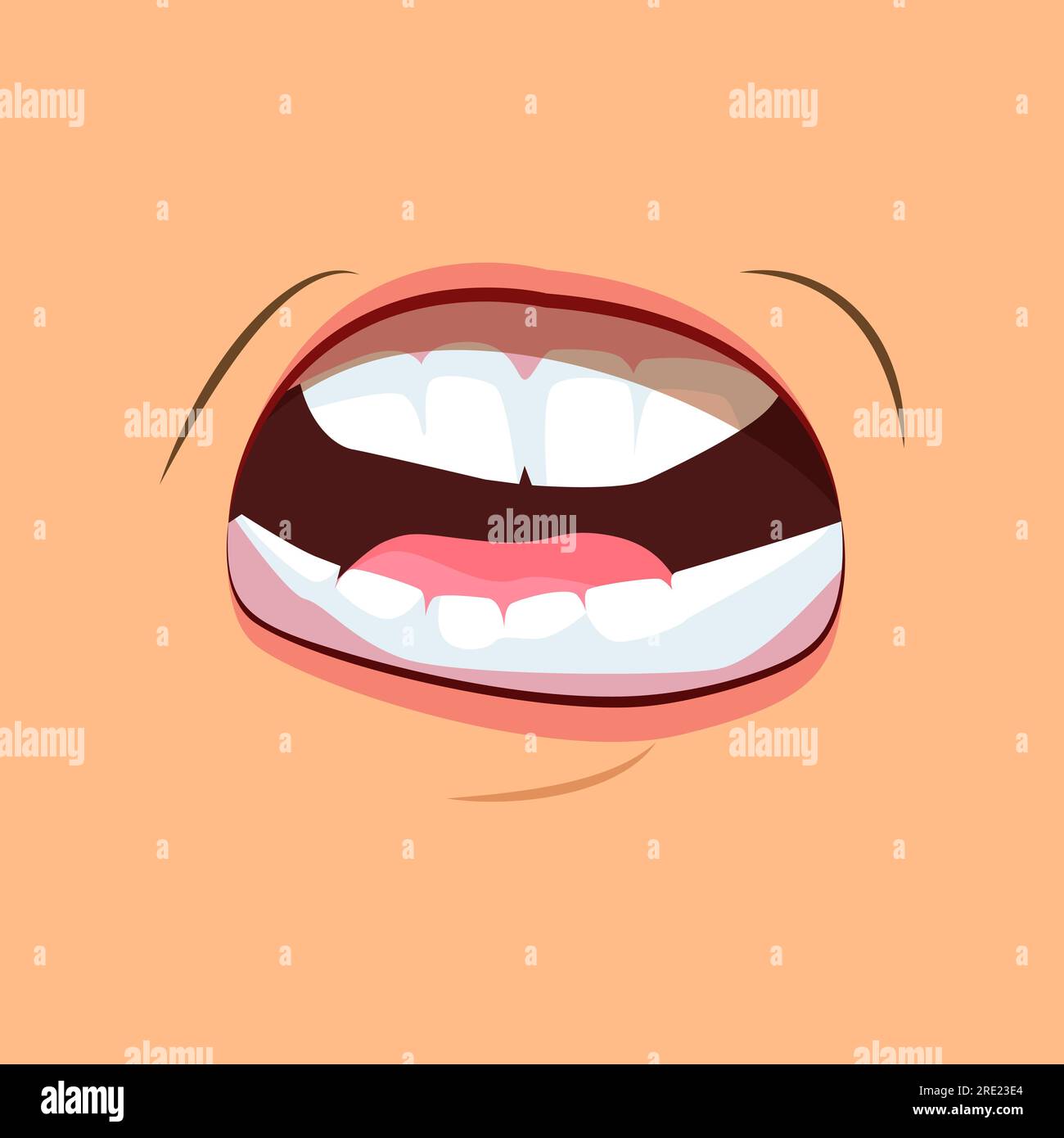 Close-up of shouting mouth vector illustration Stock Vector Image & Art ...