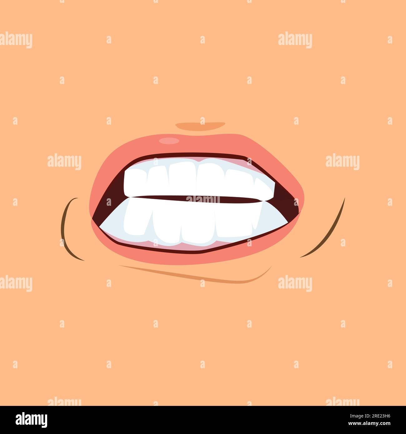Clenched teeth vector illustration Stock Vector Image & Art - Alamy