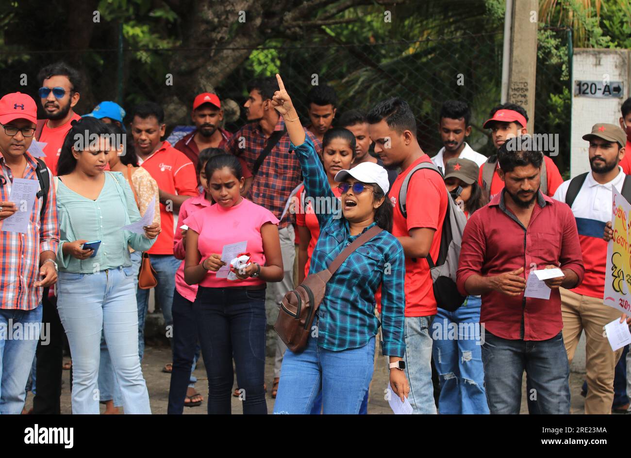 Colombo, Sri Lanka. 23rd July, 2023. Sri Lankan Army breaks up a ...
