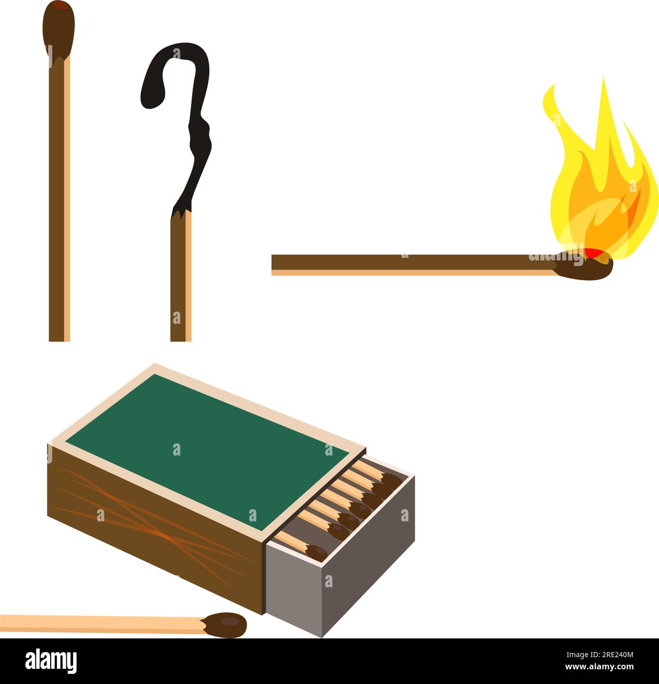 Matches box illustration Stock Vector Image & Art - Alamy