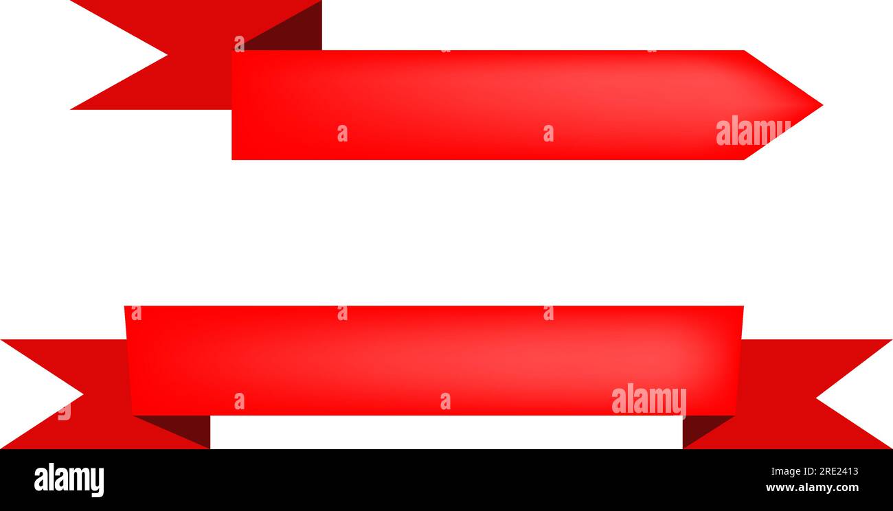 Stylized red ribbons hi-res stock photography and images - Alamy