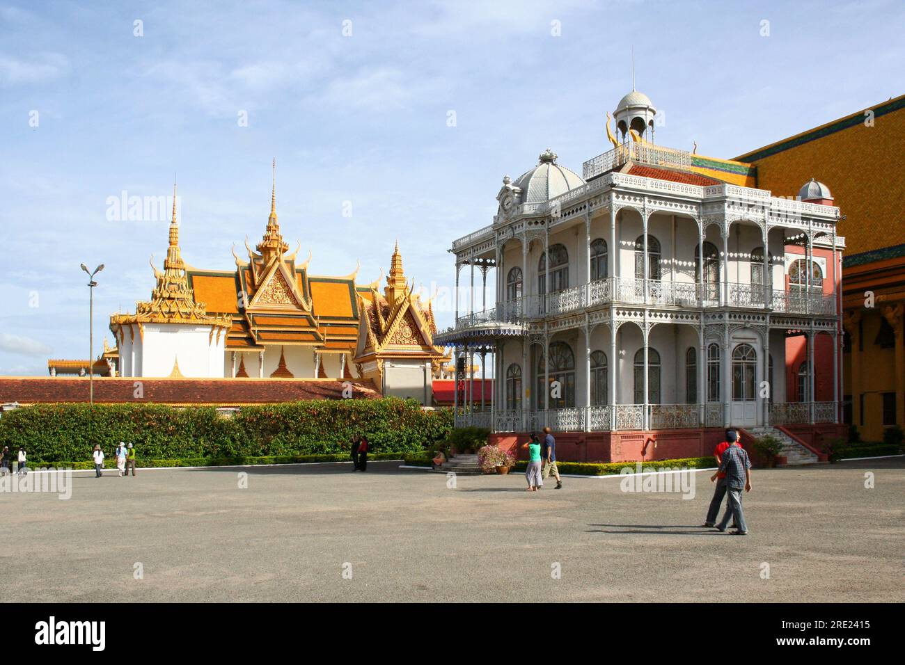 Phnom Penh, Cambodia - July 16, 2006: Tourists sightseeing the Napoleon ...
