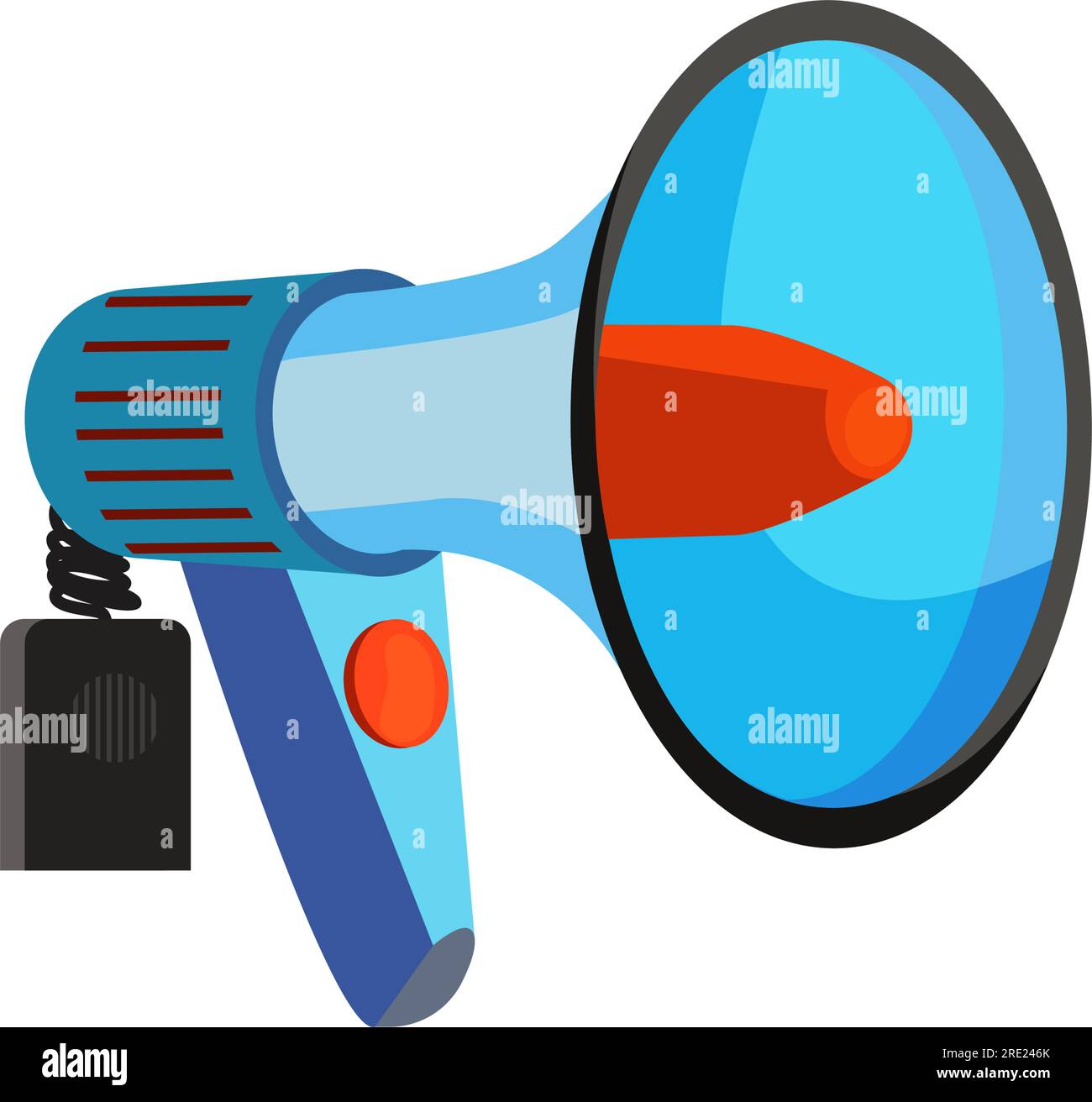 Blue electronic megaphone vector illustration Stock Vector Image & Art ...