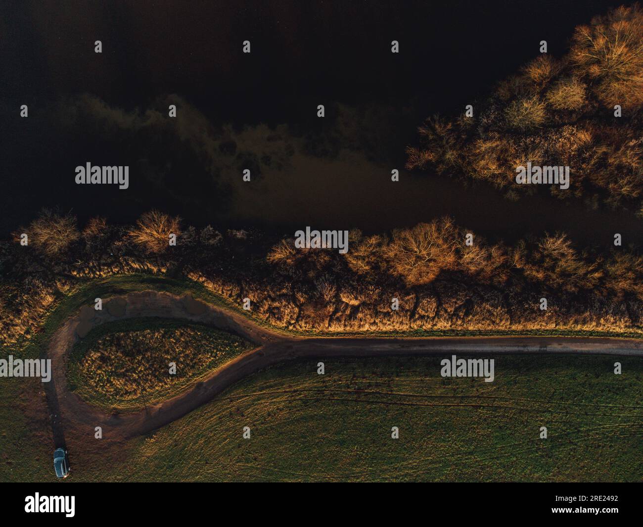 Merging Streams' Swirls of River Weser and a turning loop Stock Photo ...