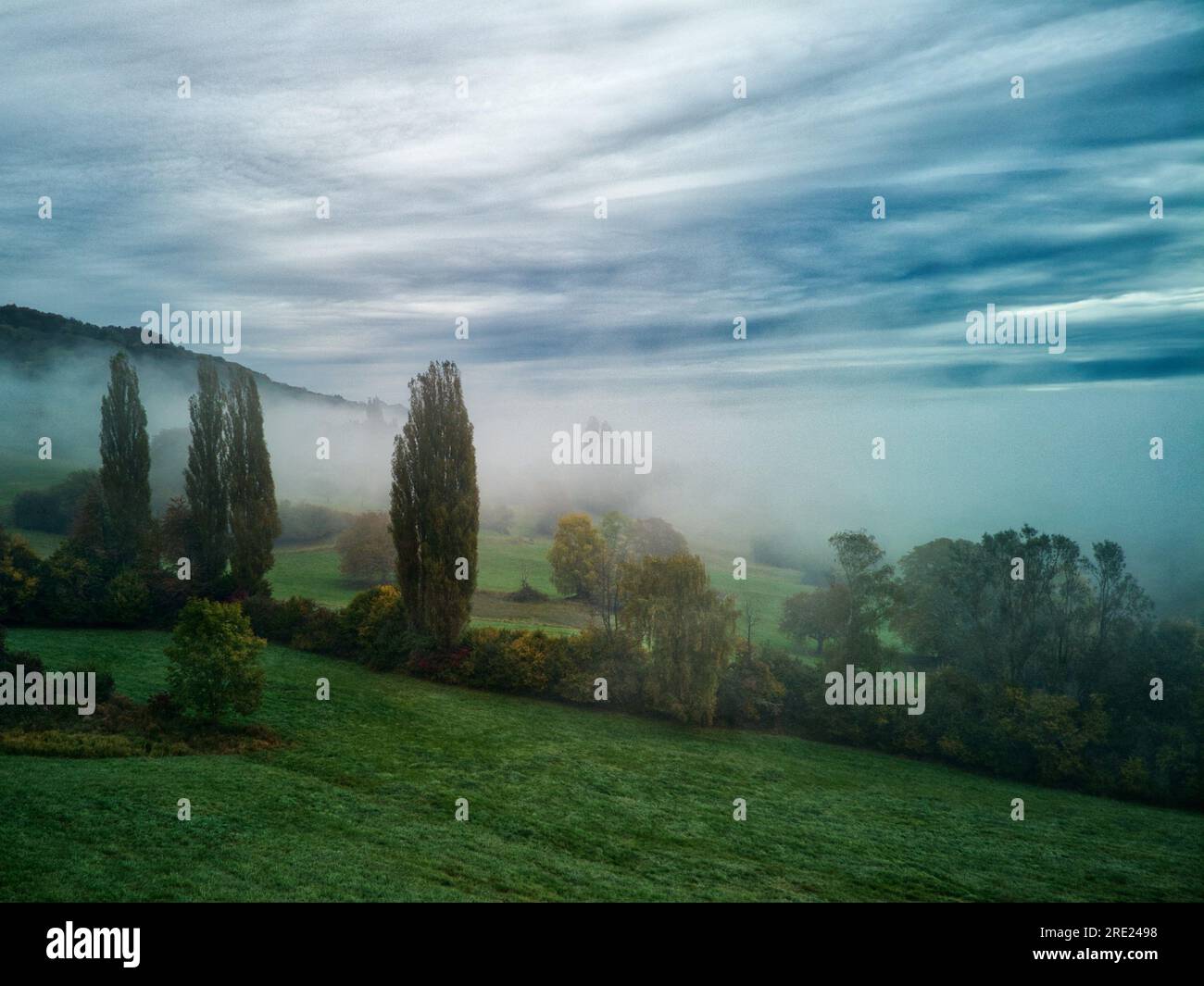 Drone foggy hi-res stock photography and images - Alamy