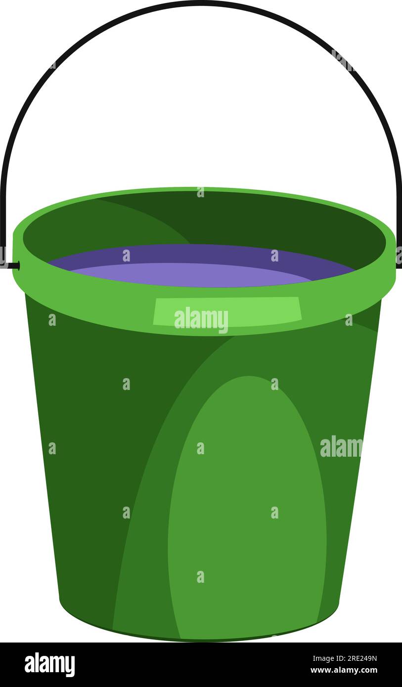 Green bucket illustration Stock Vector Image & Art - Alamy