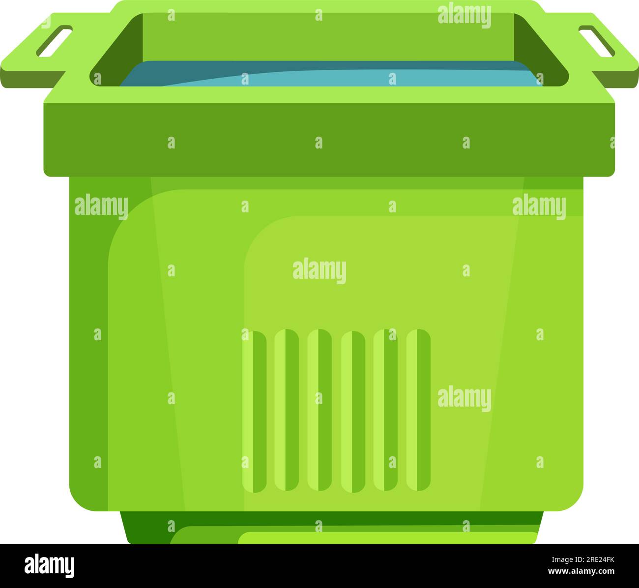 Green square bucket illustration Stock Vector Image & Art - Alamy