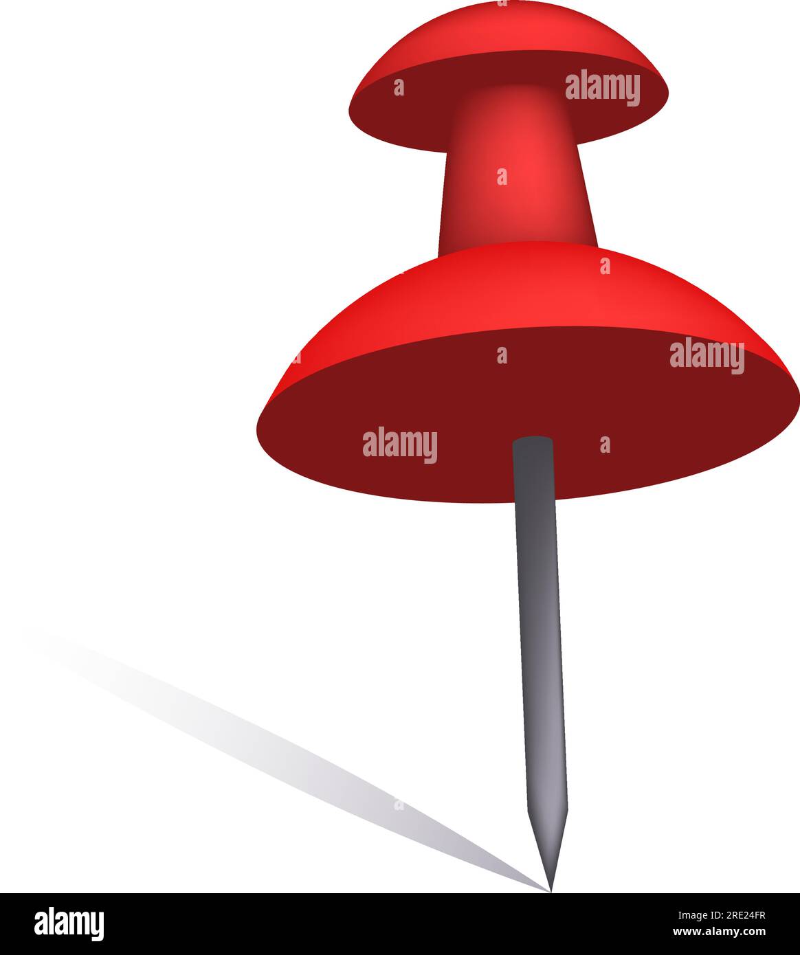 Red plastic pushpin vector illustration Stock Vector Image & Art - Alamy