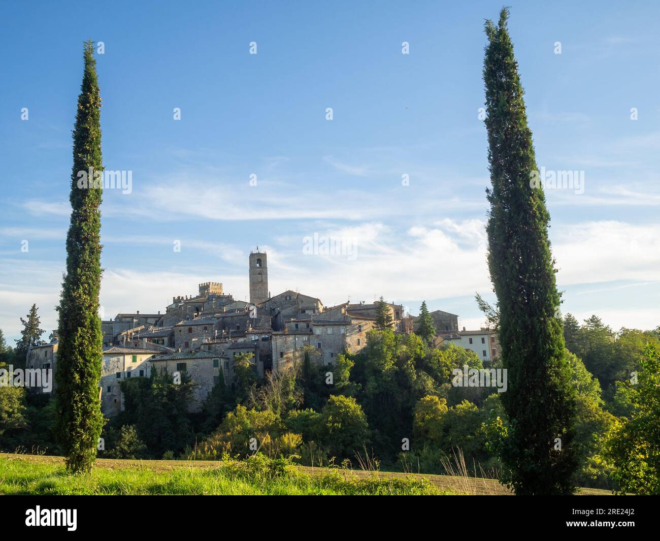 San Casciano dei Bagni skyline Stock Photo - Alamy