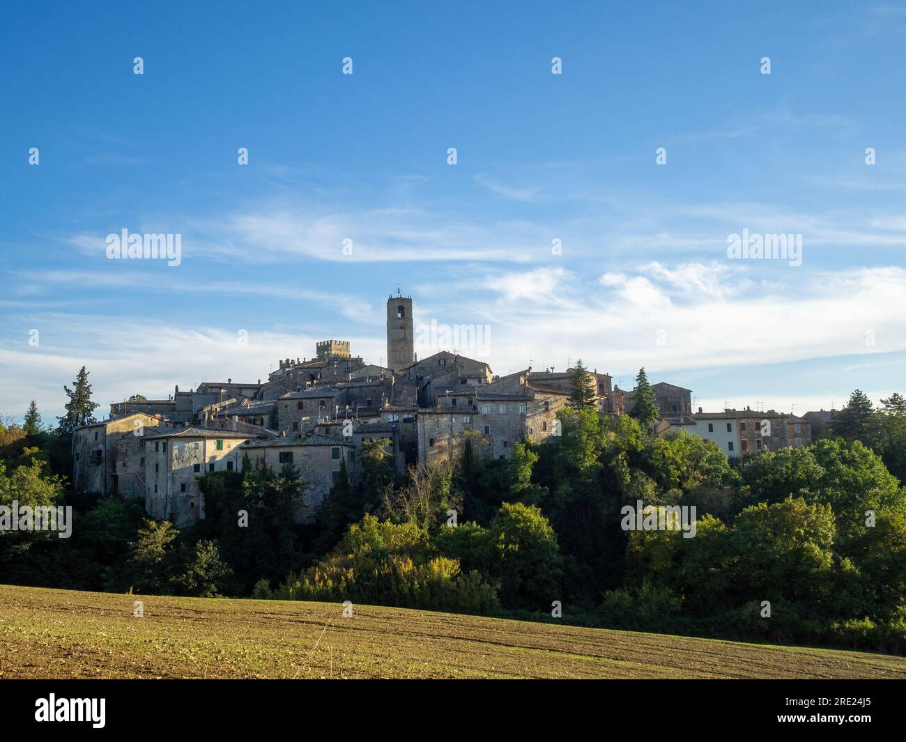 San Casciano dei Bagni skyline Stock Photo - Alamy