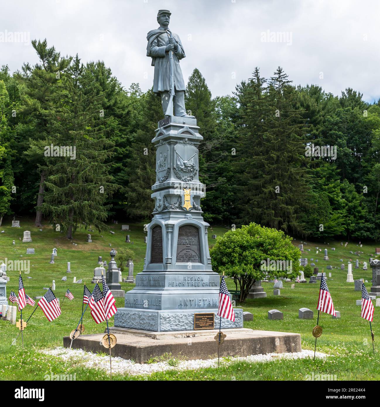 The Civil War monument in the Tidioute Cemetery dedicated to the ...