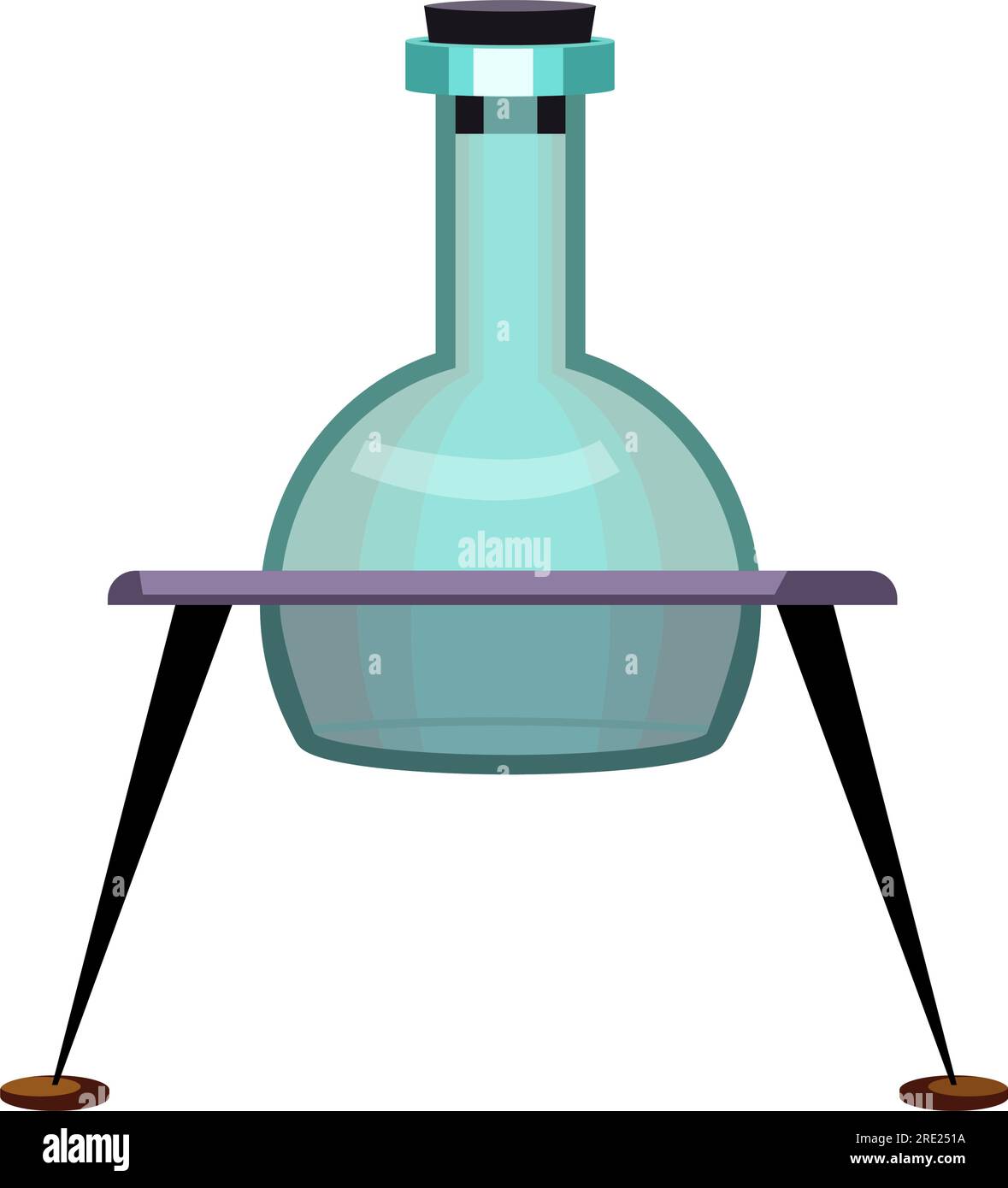 Closed flask on support Stock Vector Image & Art - Alamy