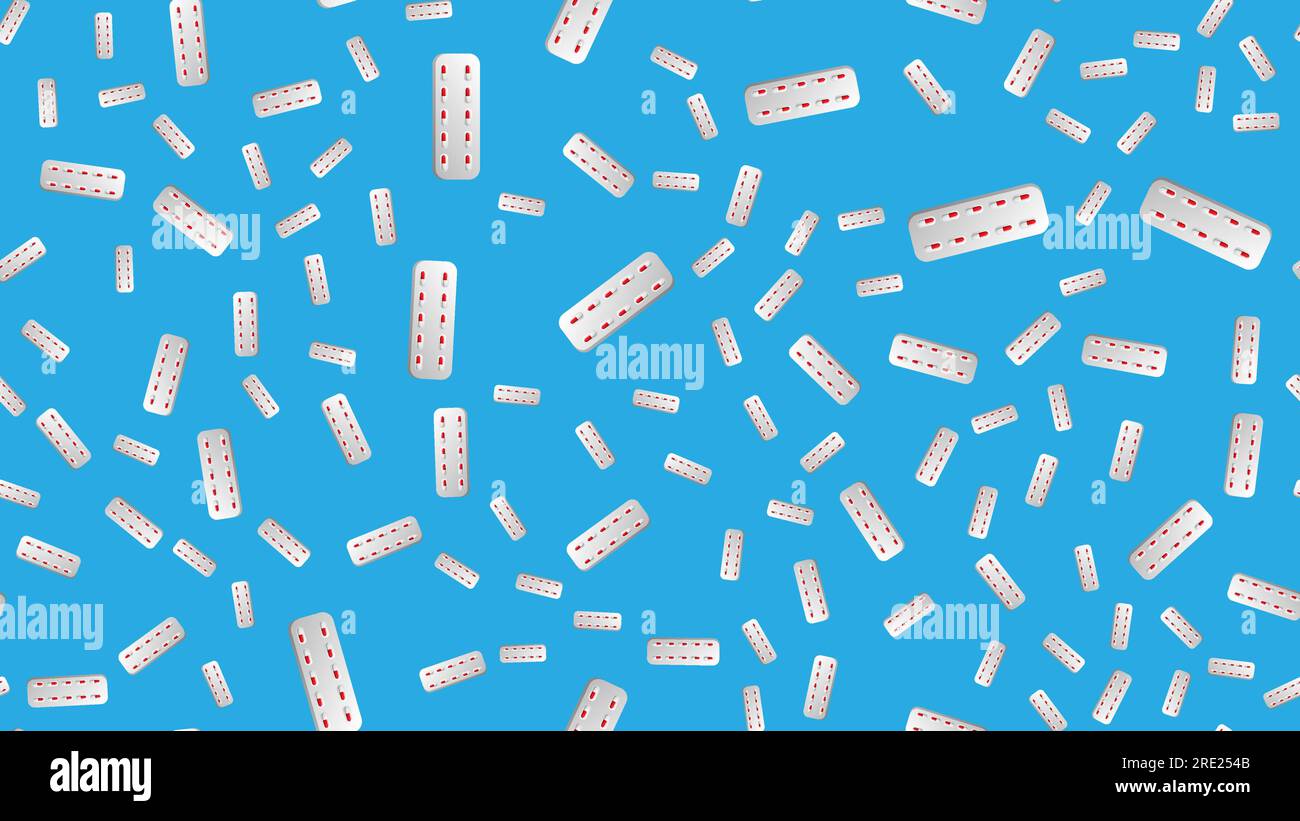 Endless seamless pattern of medical scientific medical items ...