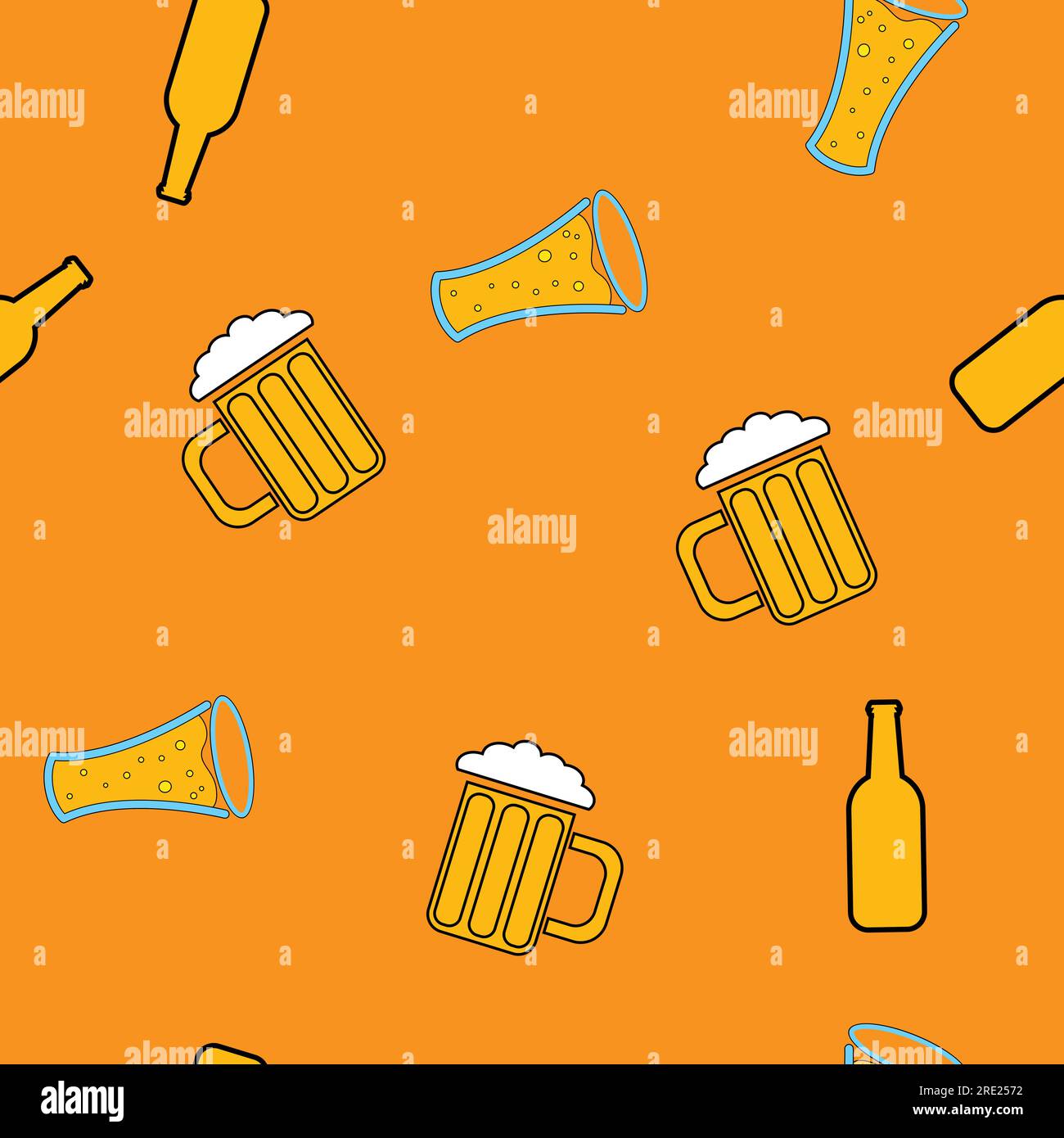 Seamless pattern of simple abstract alcoholic glass glasses of ...