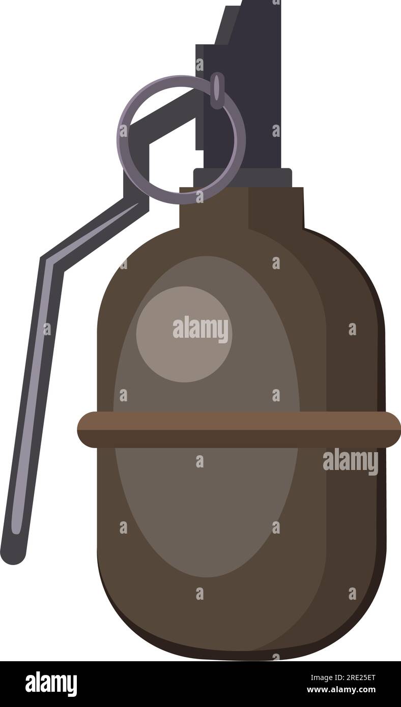 Brown hand grenade illustration Stock Vector Image & Art - Alamy